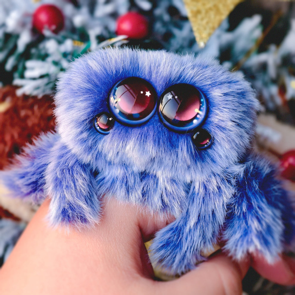 Snowball | Sapphire Blue Spider Plush Toy – LuLuFun Studio